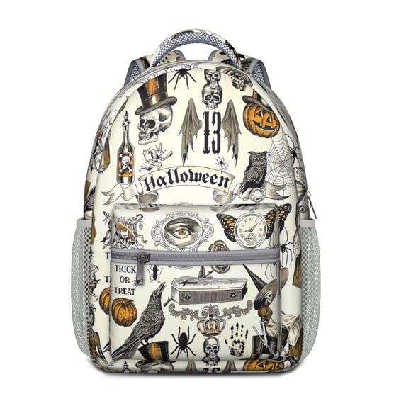 Dark Celestial Goth School Backpack – Gothic Moon & Star Pattern ...