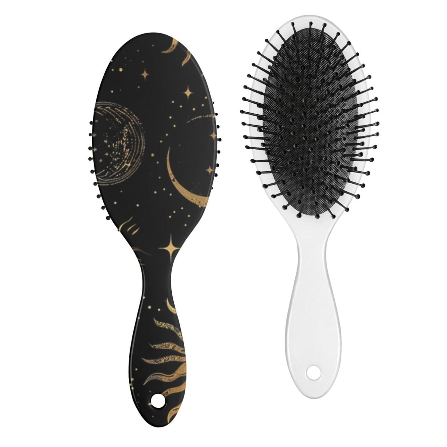 Dark Celestial Hair Brush - Round-Tip Bristles Prevent Scalp Irritation ...