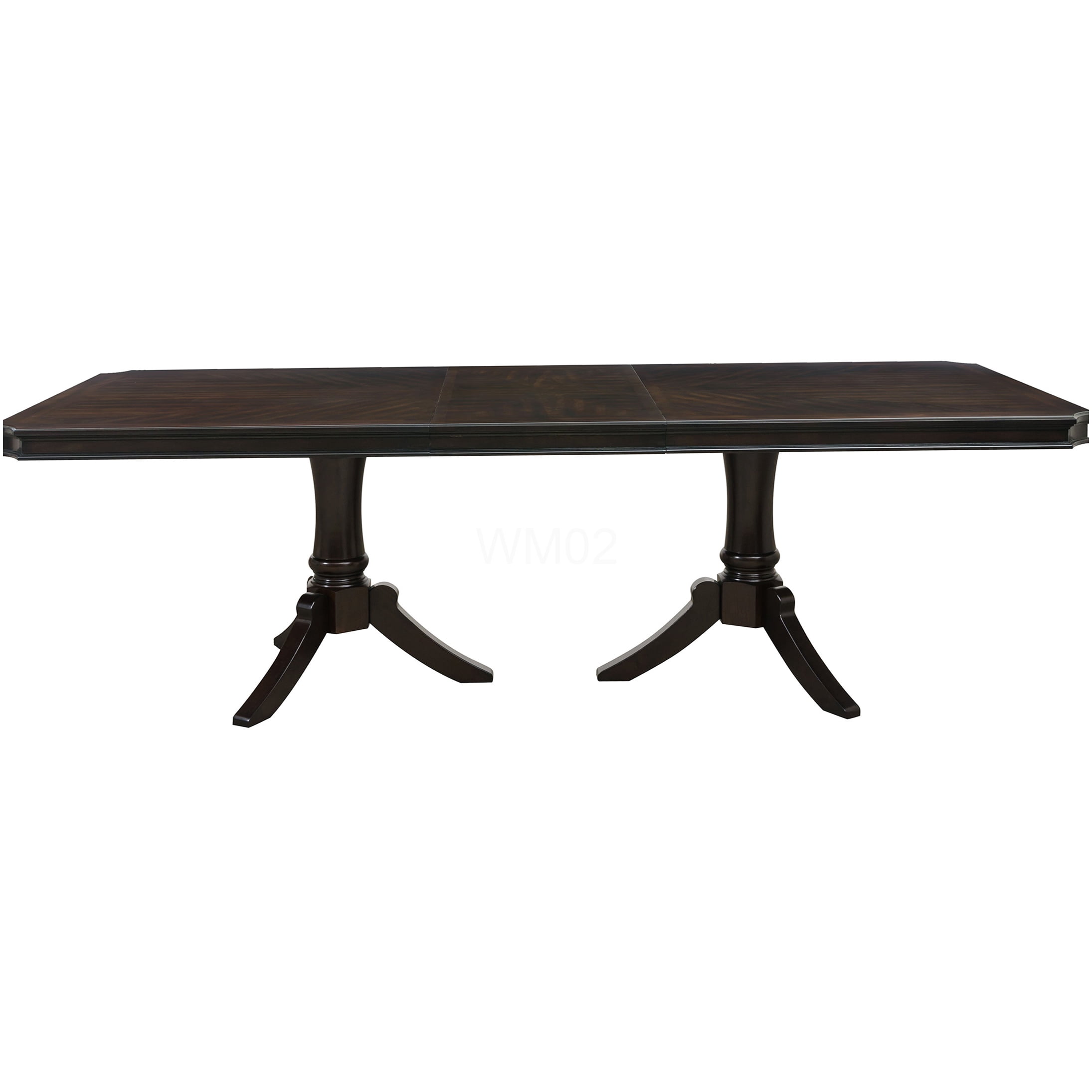 Dark Cherry Expandable Dining Table with Extension Leaf, Double ...