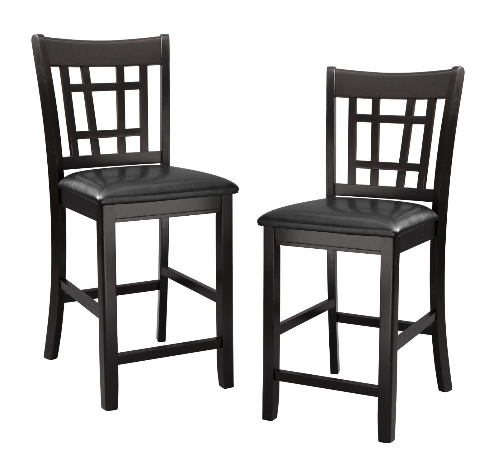 Dark Cherry Finish Dining Chairs 4pc Set Counter Height Design ...