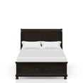 Dark Cherry Finish Queen Storage Bed | No Box Spring, Transitional ...