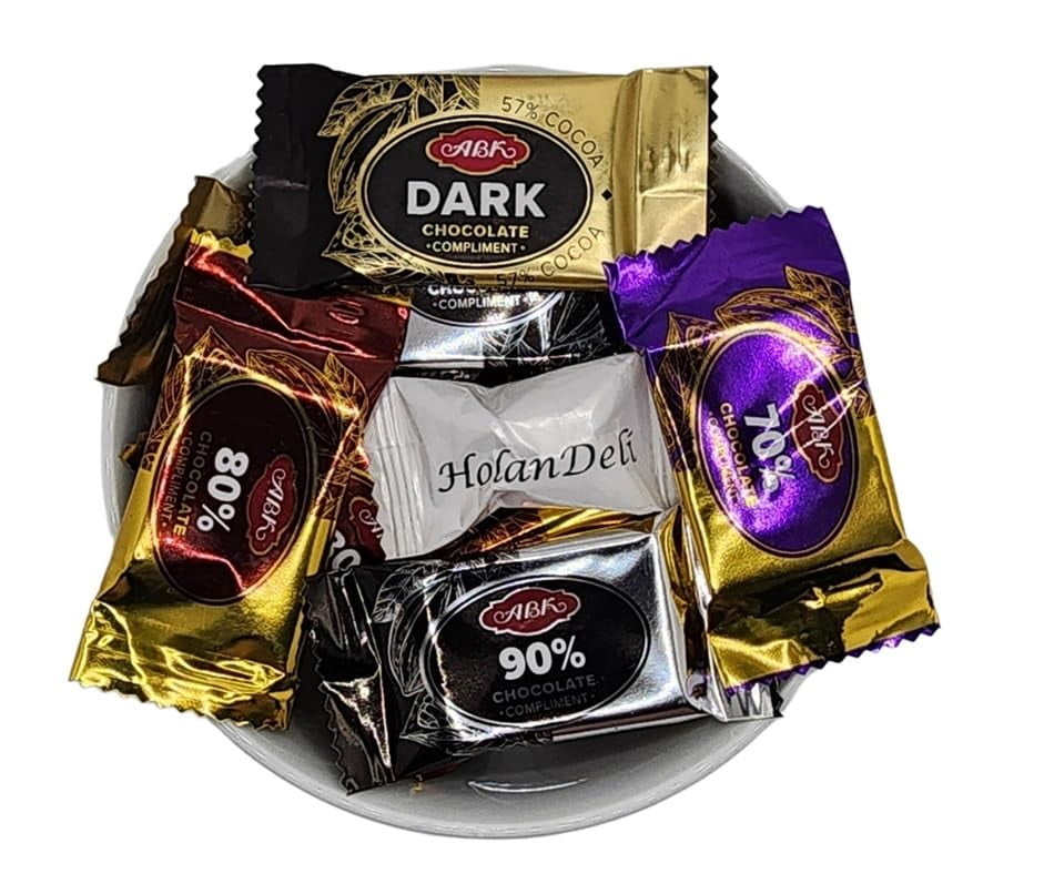 Dark Chocolate Candy Bar Assortment, Mini, Includes Mints 12 oz ...