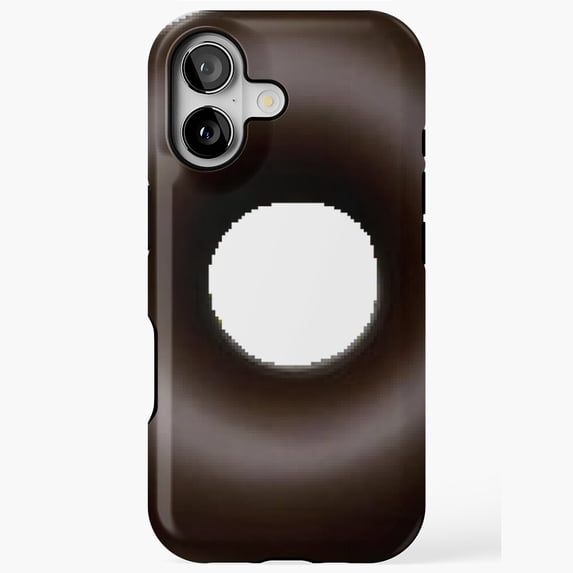 Dark Chocolate Donut Minimalist Sweet Treat iPhone Case 17 11 12 13 14 ...