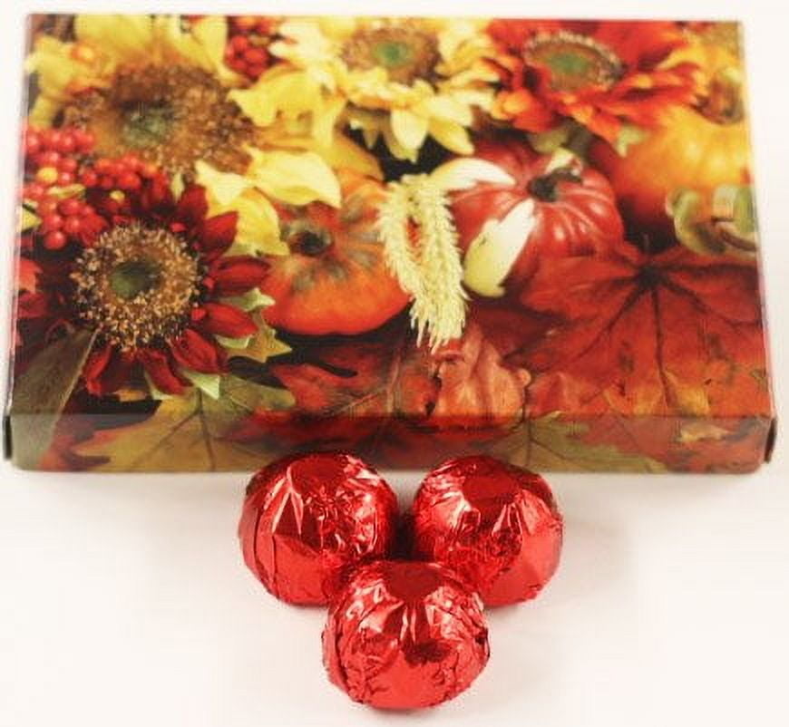 Dark Chocolate Fruit & Nut Cream Filling Candies with Red Foils in a 1 ...
