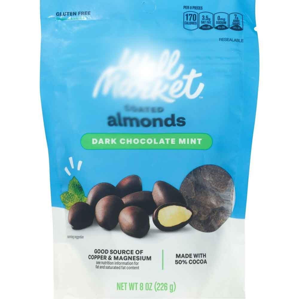 Dark Chocolate Mint Almonds, Roasted Whole Nut GHH1Mix Bag, Gluten Free ...
