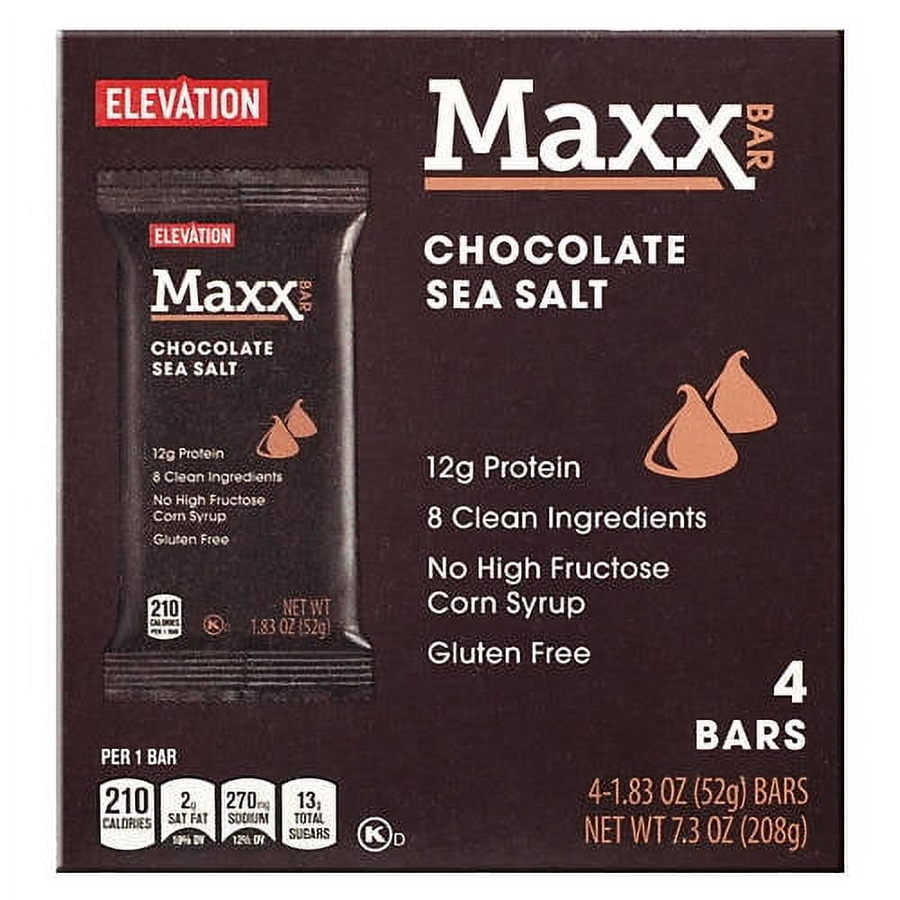 Dark Chocolate Sea Salt Maxx Bar, 4 count - Walmart.com