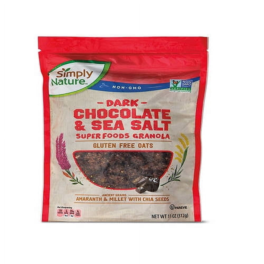 Dark Chocolate Sea Salt Super Foods Gluten Free Granola, 11 oz ...