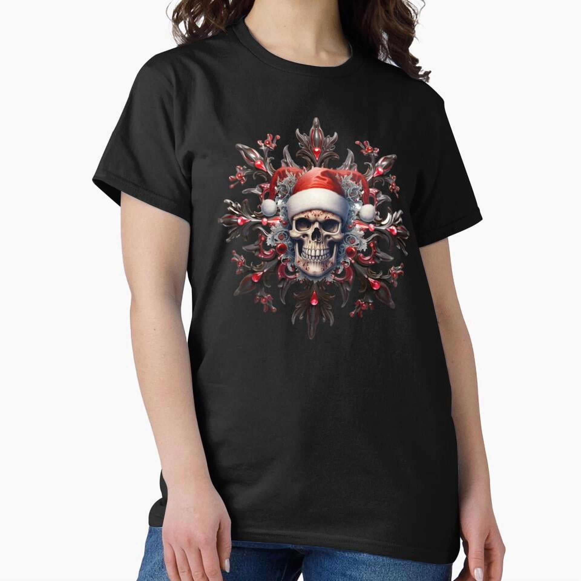 Dark Christmas Star With Skeleton Head, Blood Red Gothic Holiday Themed ...