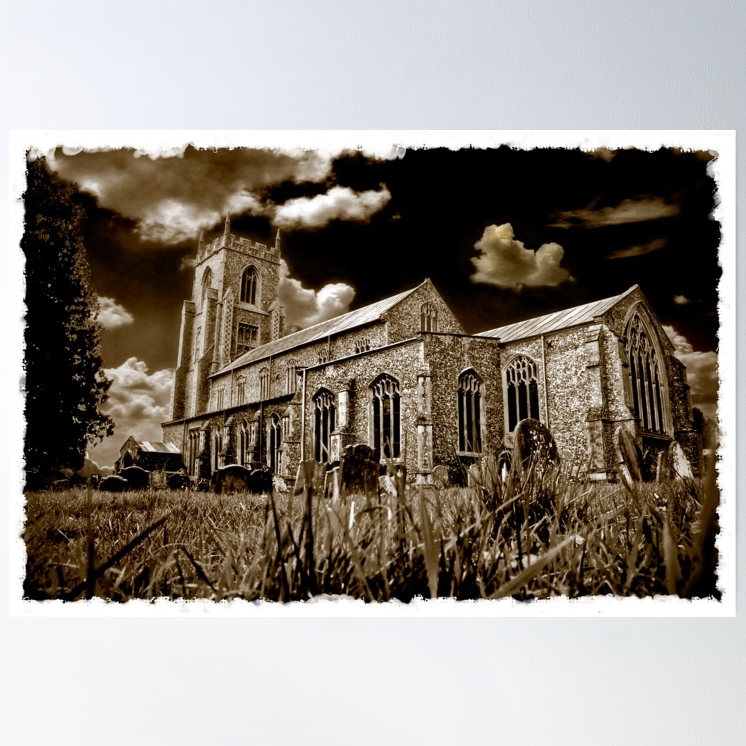 Dark Church Poster Wall Art, Modern Wall Decor, 24x36 UNFRAMED ...