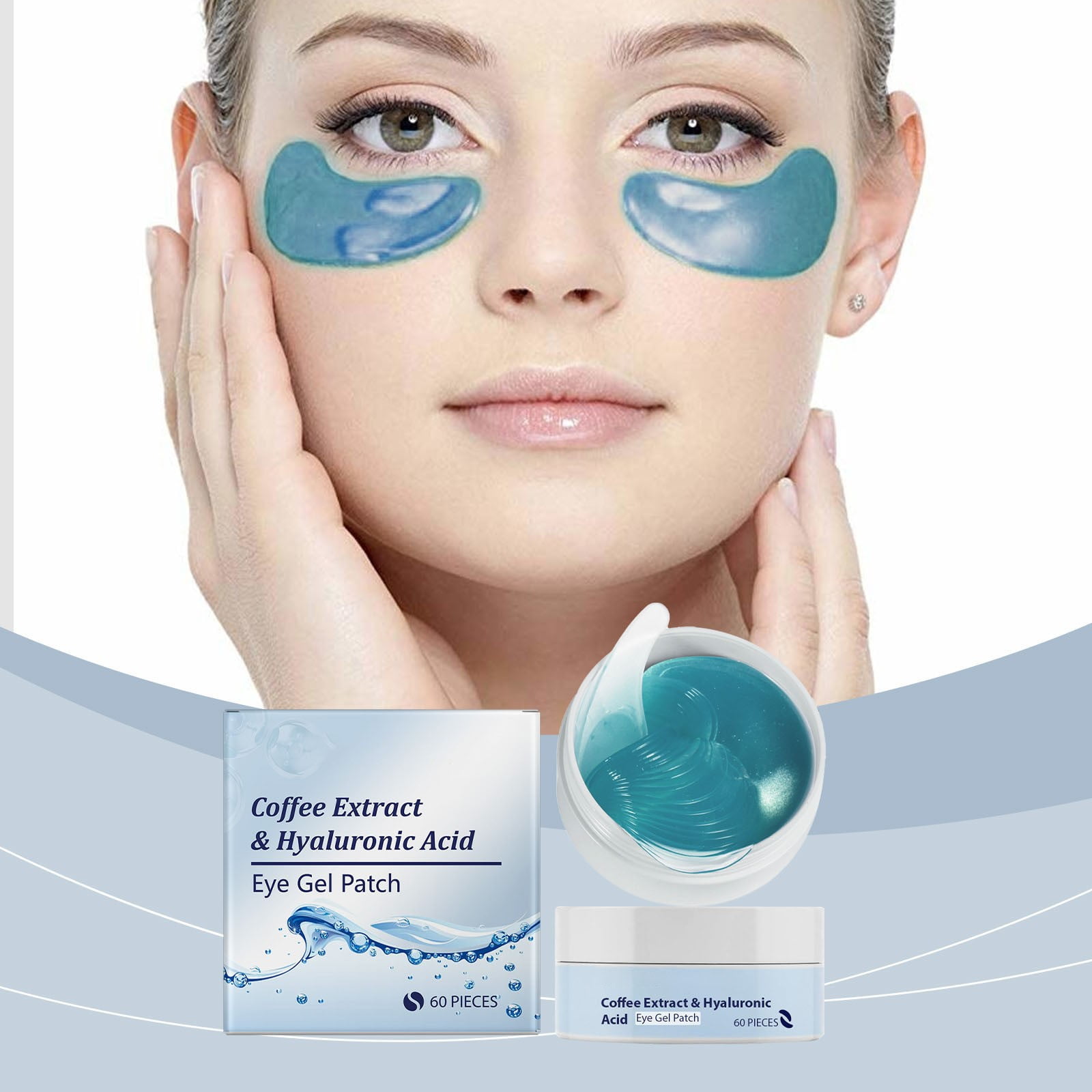 Dark Circle Eye Mask Patches, Hyaluronic Acid Treatment, 60 Count 5ml ...