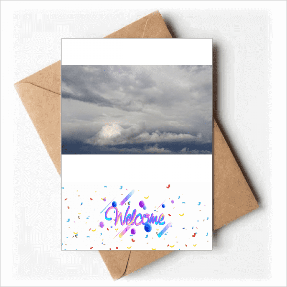 Dark Clouds Overcast Vast Wind Weather Welcome Back Greeting Cards ...