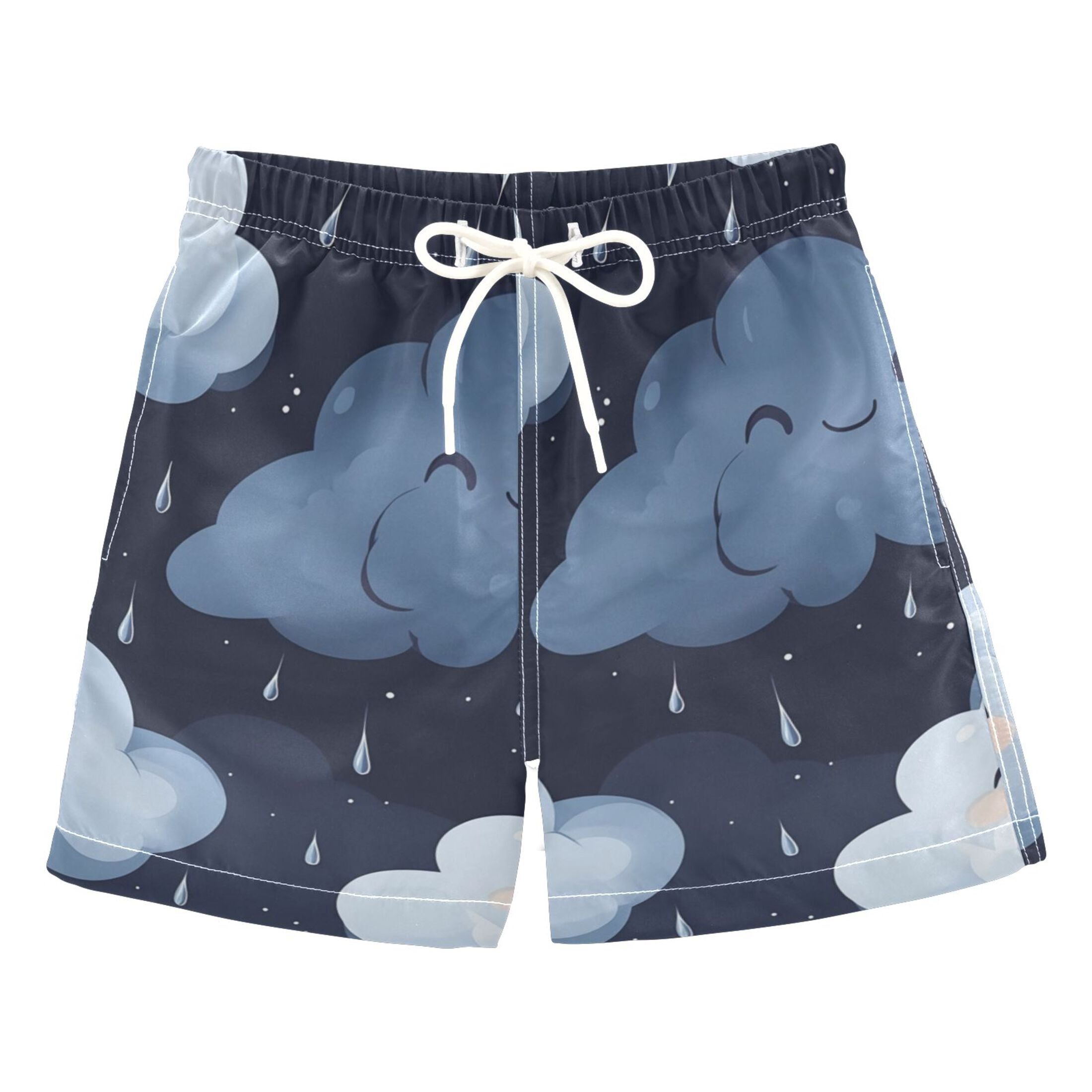 Dark Clouds Raindrops Cute Boys' Swim Trunks Board Shorts Beach Pants ...