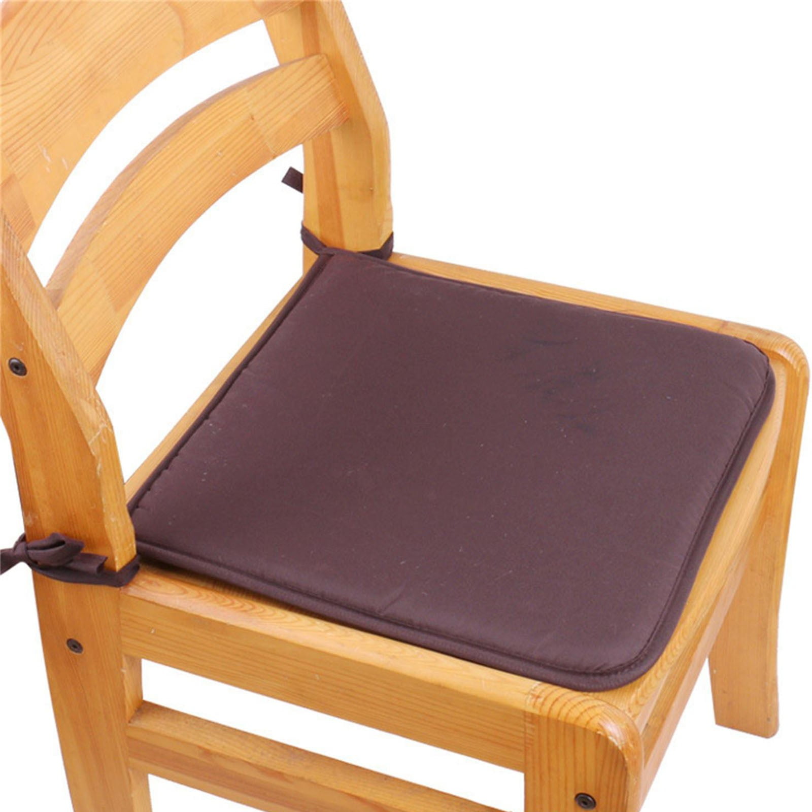 Dark Coffee Square Chair Cushion, 40x40cm Soft Polyester Sponge Seat ...