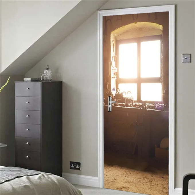 Dark Corridor Tunnel Door Sticker 3D Wallpapers Castle Iron Prison ...