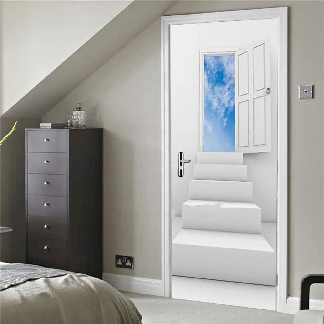 Dark Corridor Tunnel Door Sticker 3D Wallpapers Castle Iron Prison ...