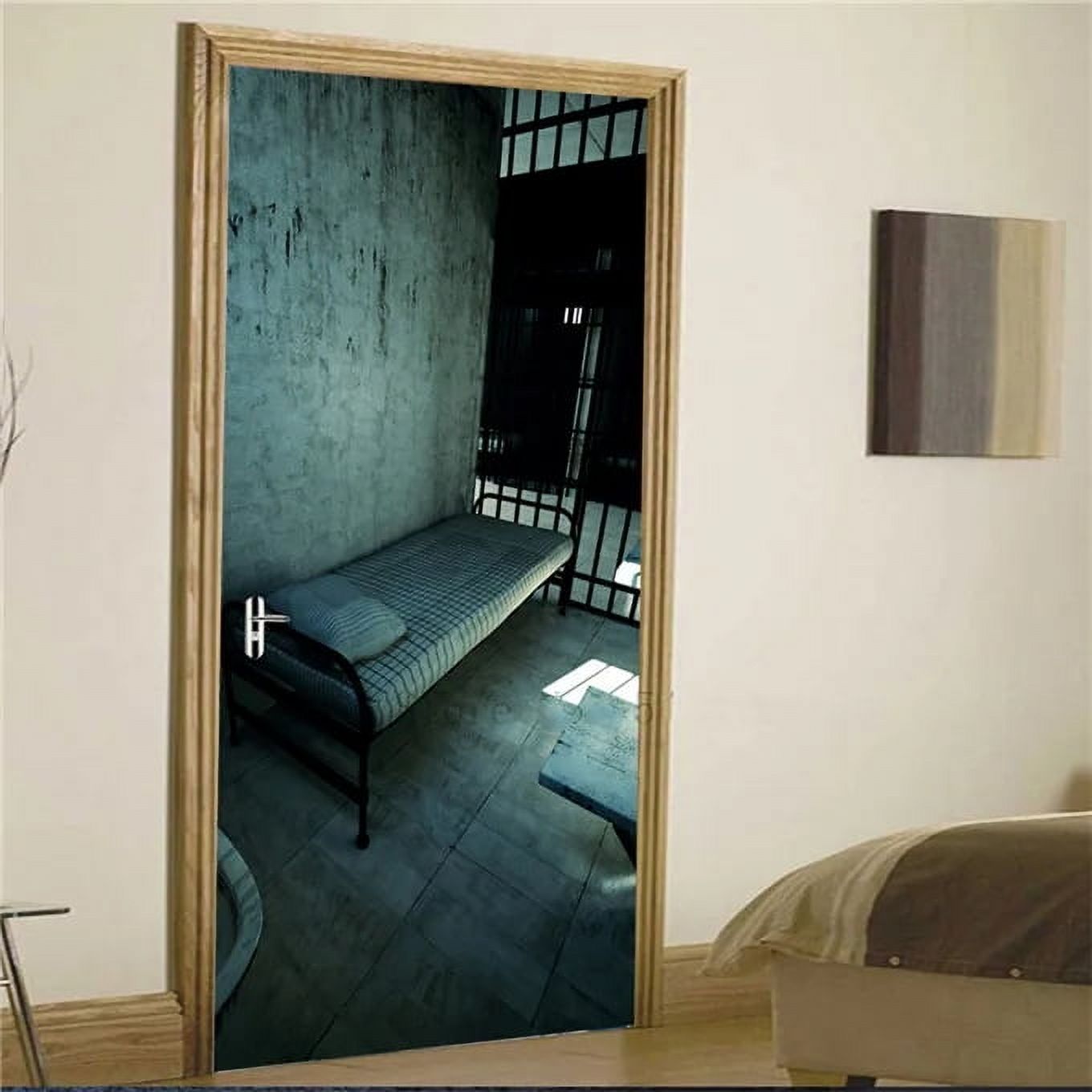 Dark Corridor Tunnel Door Sticker 3D Wallpapers Castle Iron Prison ...