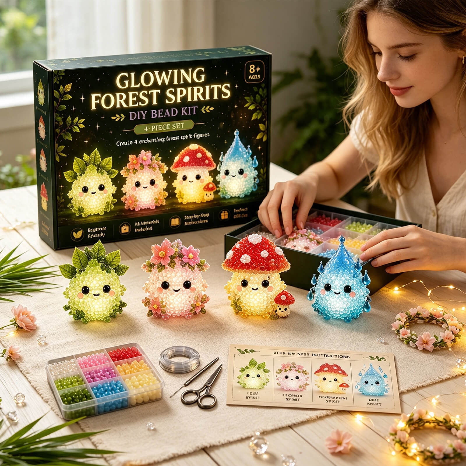 Dark DIY Bead Kit, Beginner Friendly Spirits Crafts Set, for Jewelry ...