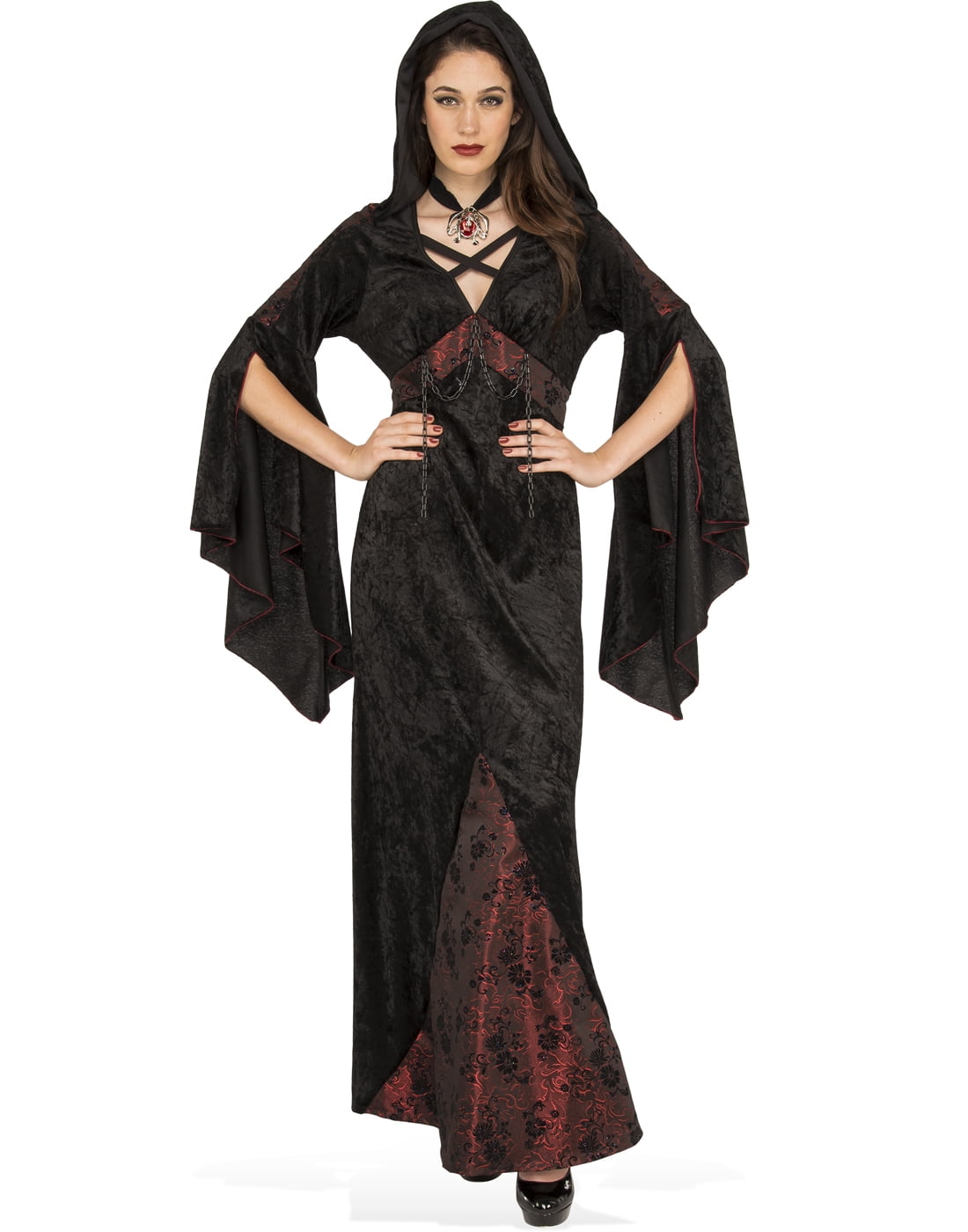 Dark Damsel Women Victorian Gothic Vampire Witch Halloween Costume-Std ...