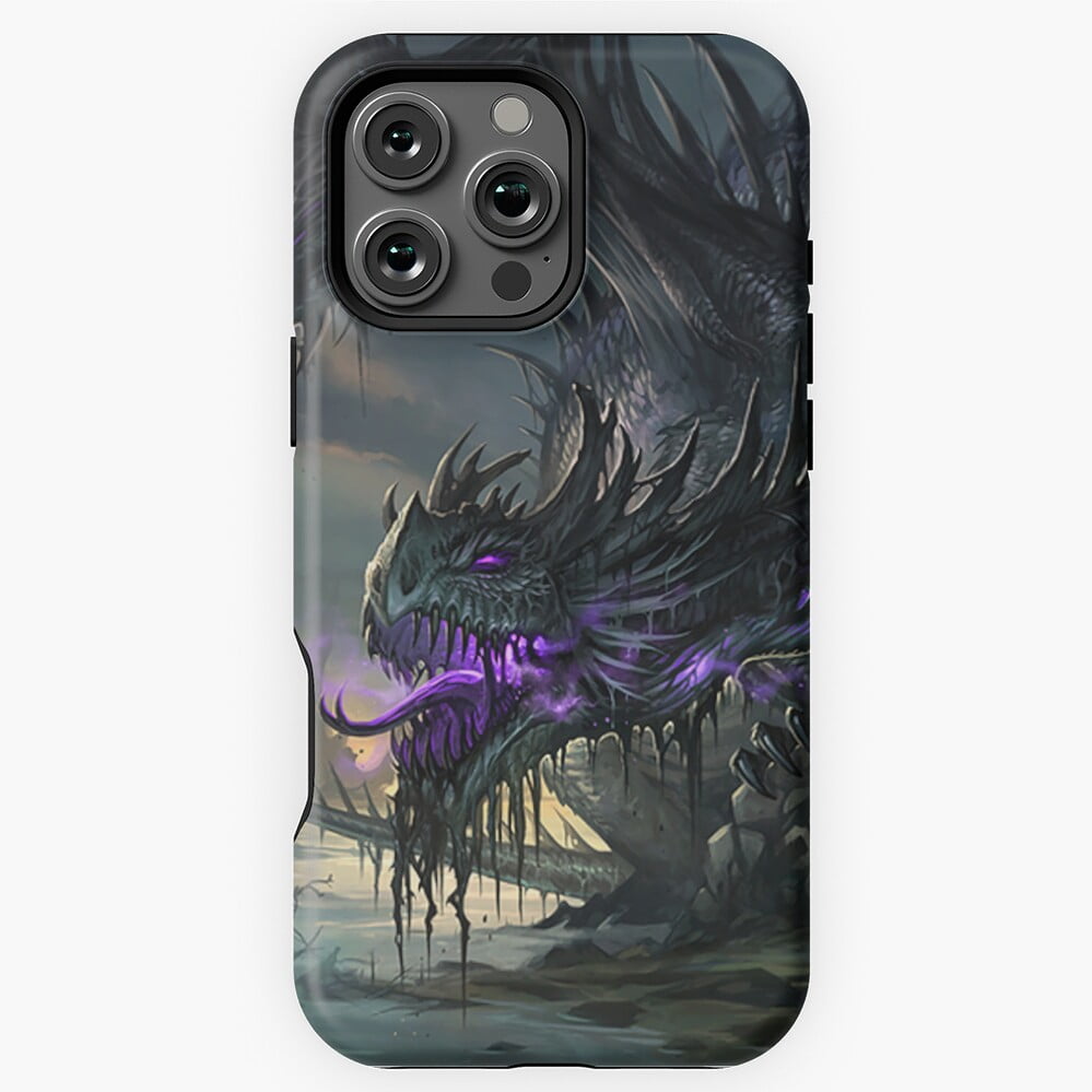 Dark Dragon Fantasy Art Gamer RPG Phone Case for iPhone 16 15 14 13 12 ...