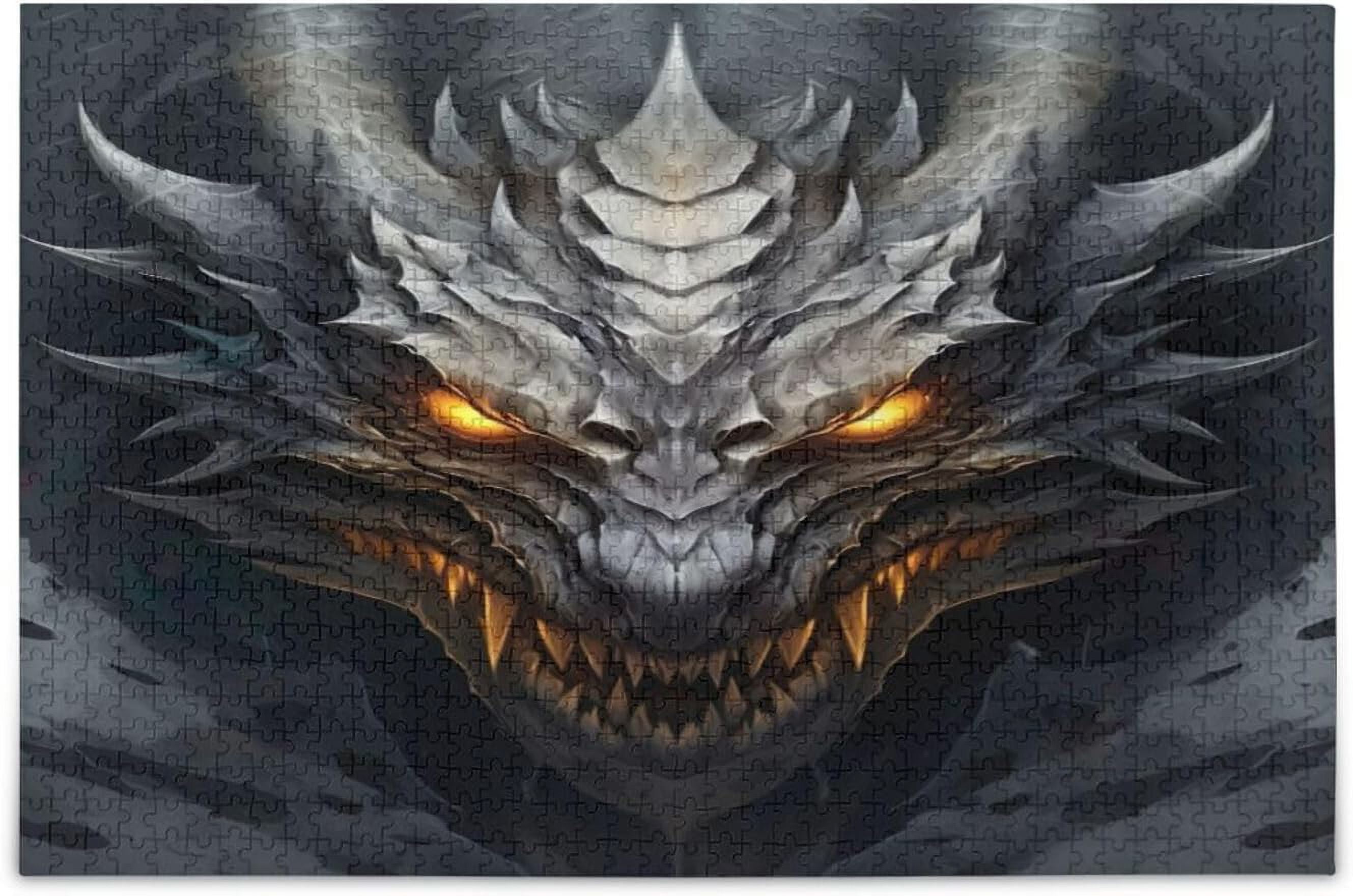 Dark Dragon Head Jigsaw Puzzles for Adults 500 Pieces, Puzzles for ...