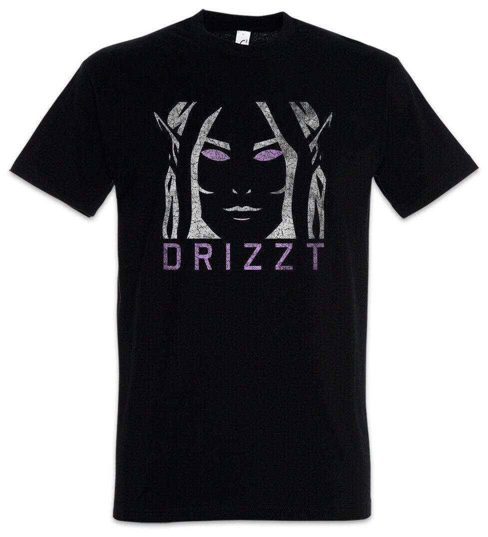 Dark Elf Face T-Shirt The Legend Drow of the Drizzt Dark Elf Trilogy Do ...