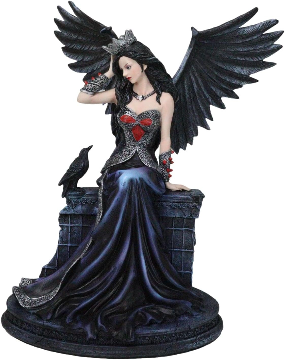 Dark Encounter Fantasy Gothic Crowned Fairy Queen with Raven Crow ...
