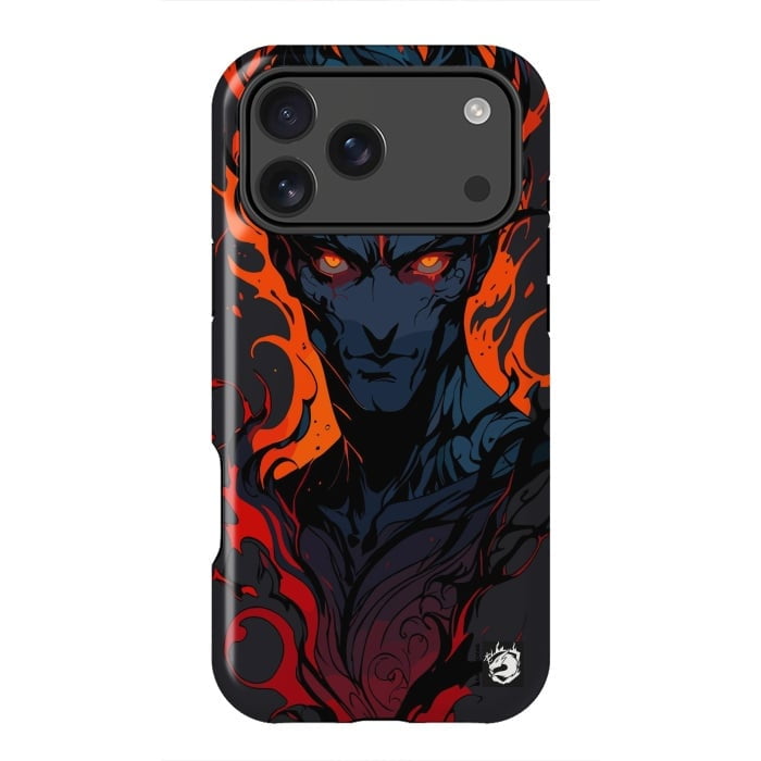 Dark Evil Red Abstract Energy Flame Art Case with iPhone 17 to 11 Pro ...