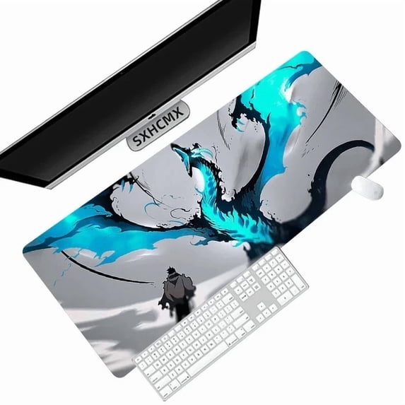 Dark Fantasy Anime Style Keyboard Desk Mat, Large Mouse Pad, Locked ...