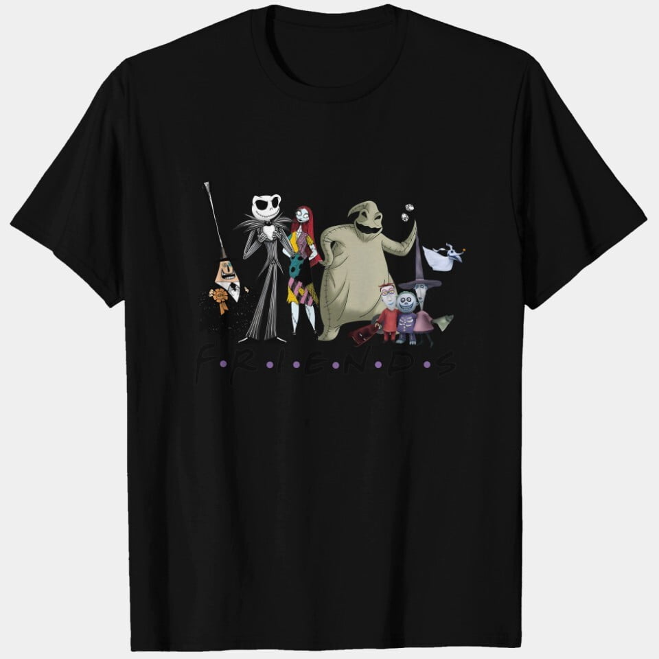 Dark Fantasy Cartoon-Inspired Shirt with Group Character Graphic Art, S ...