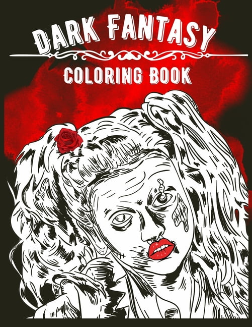 Dark Fantasy Coloring Book: 20 Coloring Pages Dark Fantasy Themed ...