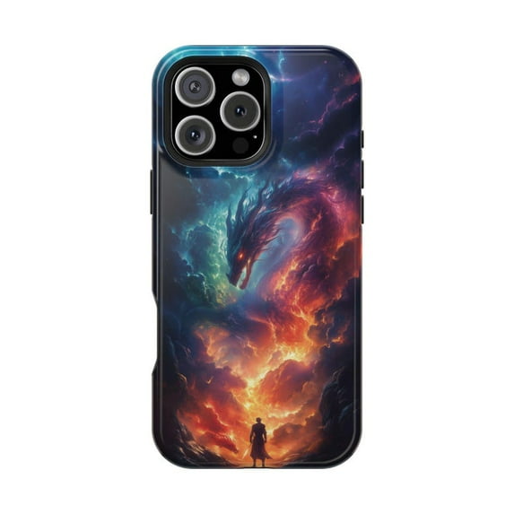 Dark Fantasy Cosmic Dragon in the Clouds Case for iPhone 11,12,13,14,15 ...