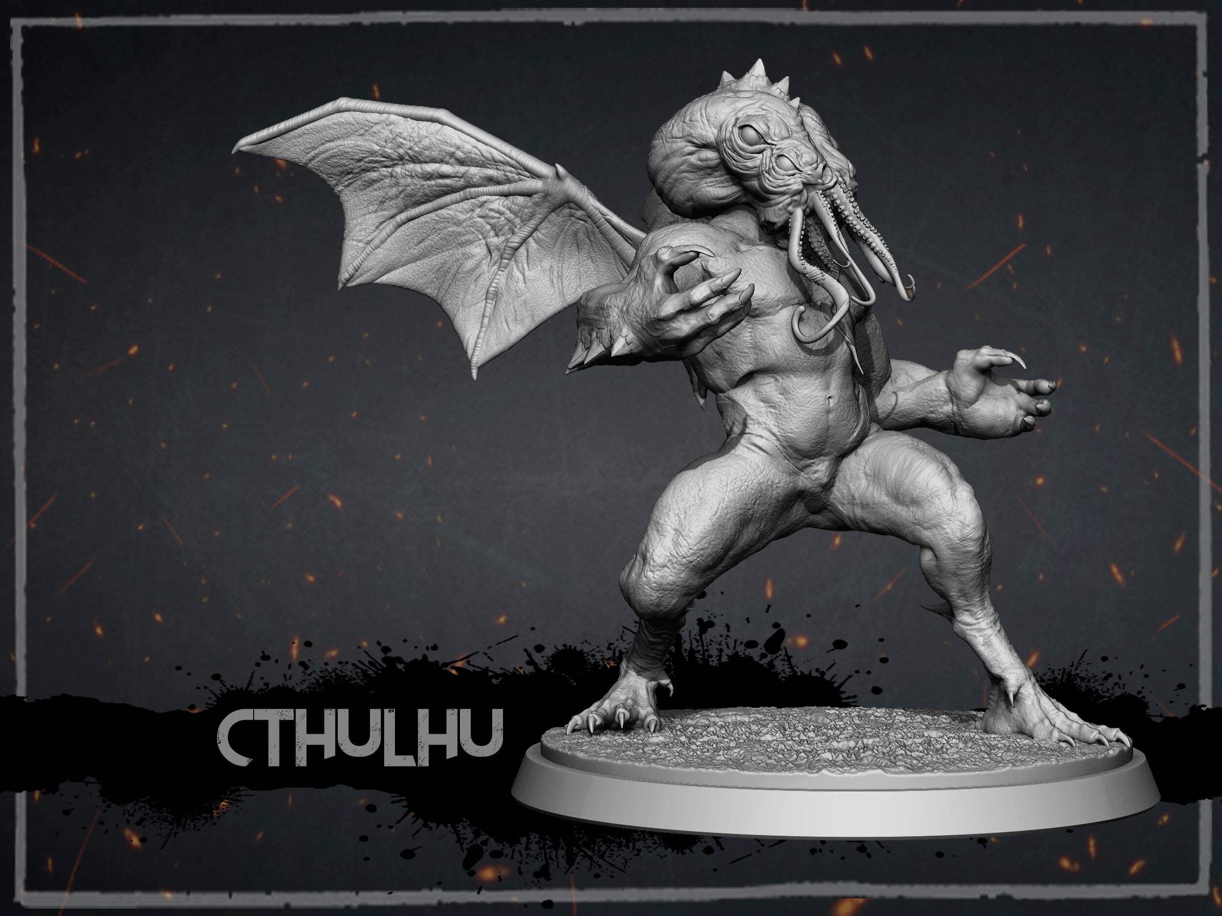 Dark Fantasy Creatures: Cthulu; Resin 3D Print - Walmart.com
