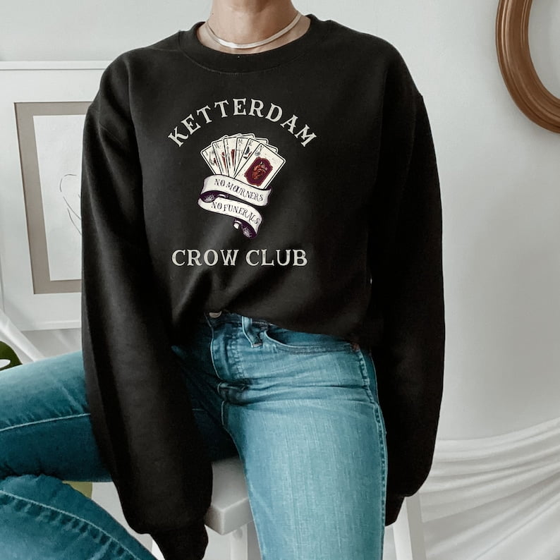 Dark Fantasy Crow Crew Graphic Shadow Heist Aesthetic Gothic Bookish ...
