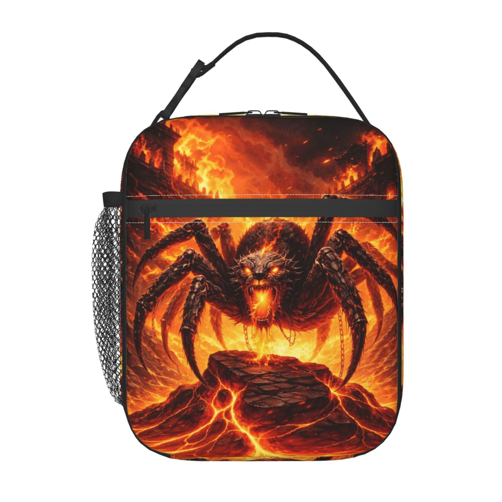 Dark Fantasy Lava Spider Lunch Bag Portable Insulated Lunch box with ...