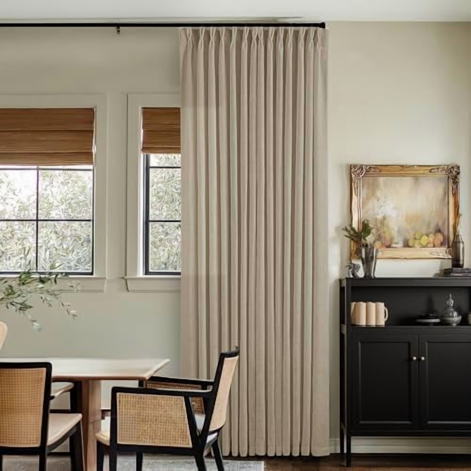 Dark Flax Linen Curtains 120 Inches Long for Living Room Bedroom Pinch ...