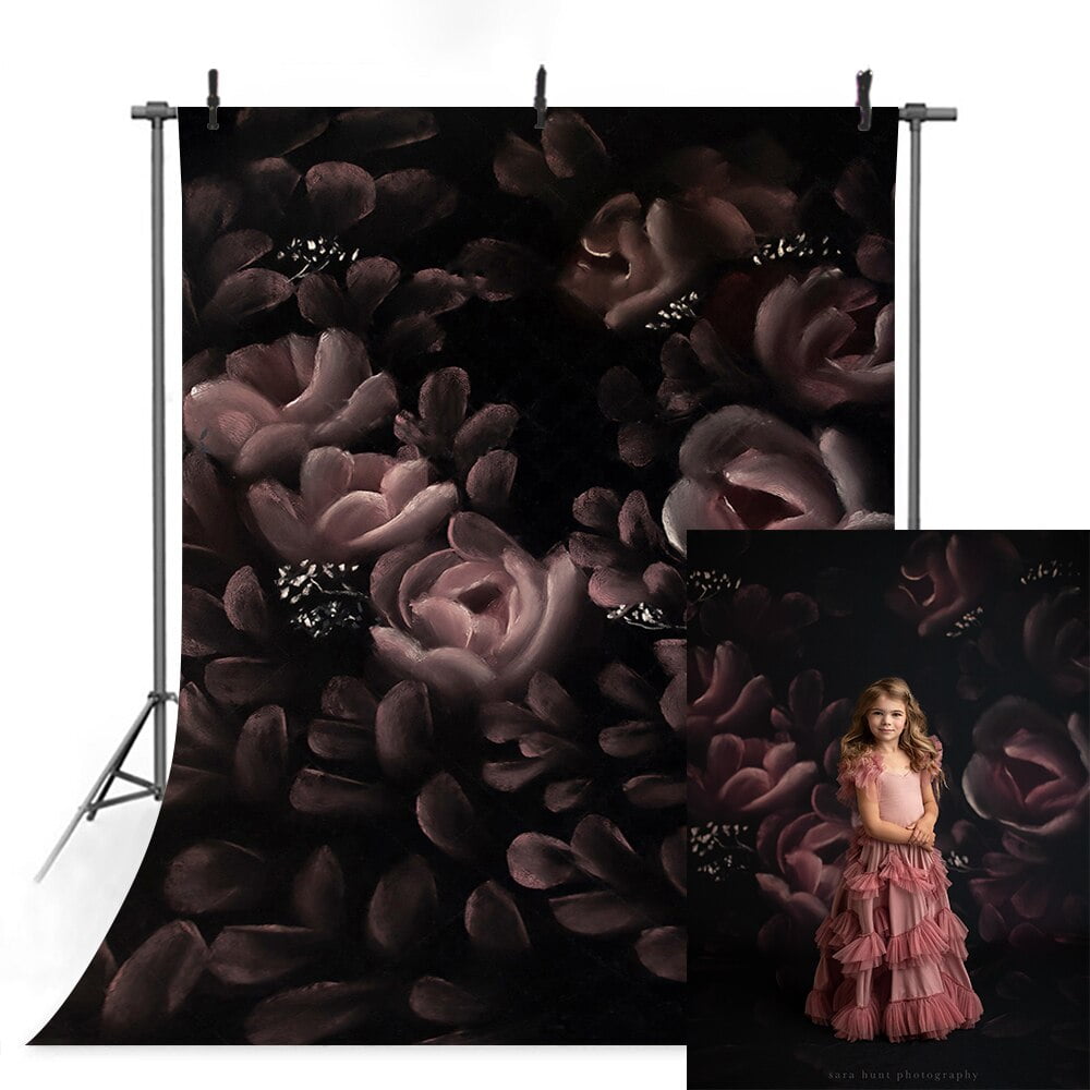 Dark Floral Backdrops Pregnant Woman Portrait Photography Abstrac Hand ...