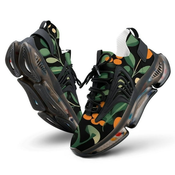 Dark Floral Botanical Art Print Walking Shoes for Men Woman Lightweight ...