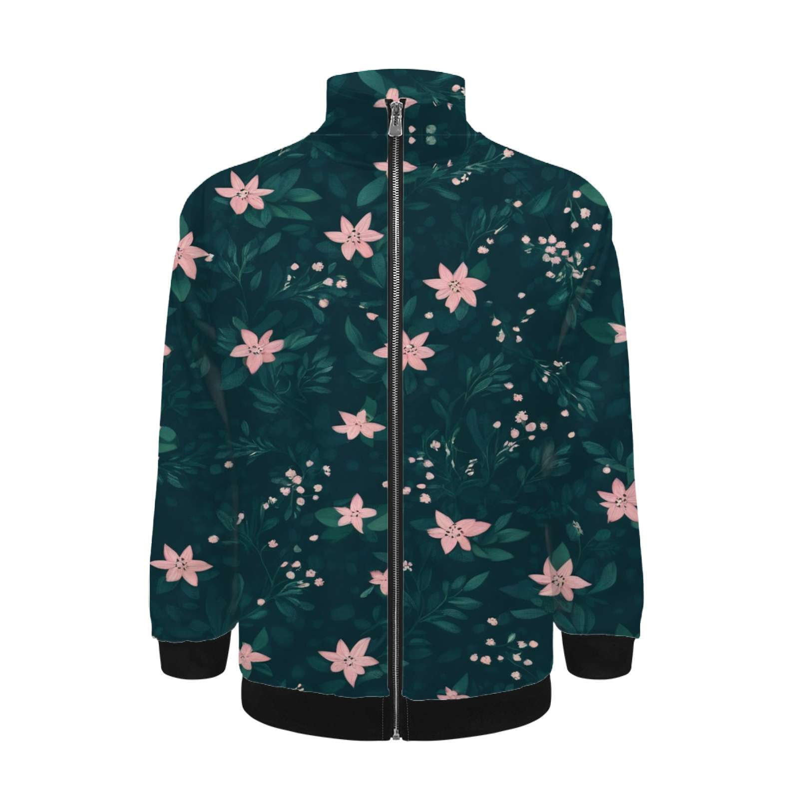 Dark Floral Garden Print Jacket Men's Street Cool Long Sleeves Coat ...