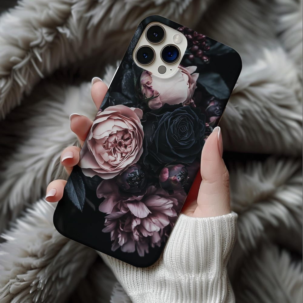 Dark Floral Gothic Academia Aesthetic Phone Case with iPhone 17 to 11 Pro Max - Walmart.com