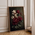 Dark Floral Moody Red Rose Gothic Botanical Graphic Poster Unframed ...