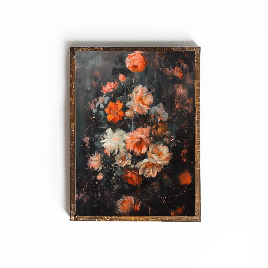 Dark Floral Wall Art Dark Cottagecore Poster Dark Vintage Abstract ...