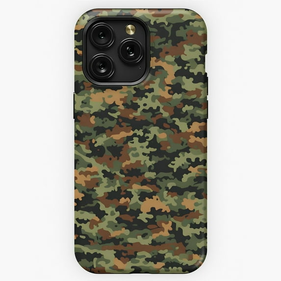 Dark Forest Camouflage Military Woodland Design iPhone Case 17 to 11 ...