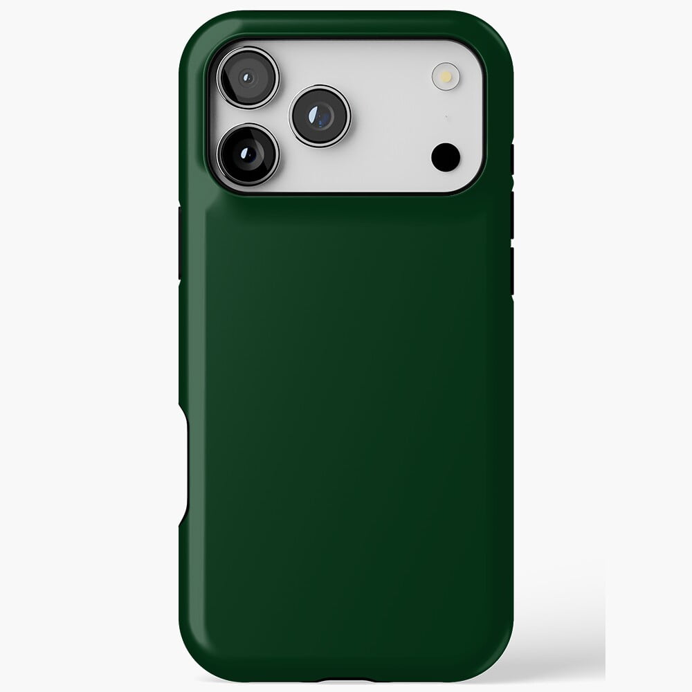 Dark Forest Green Solid Color Case for iPhone 11 12 13 14 15 16 17 Pro ...