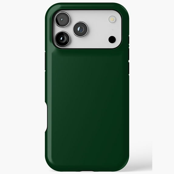 Dark Forest Green Solid Color Case for iPhone 11 12 13 14 15 16 17 Pro ...
