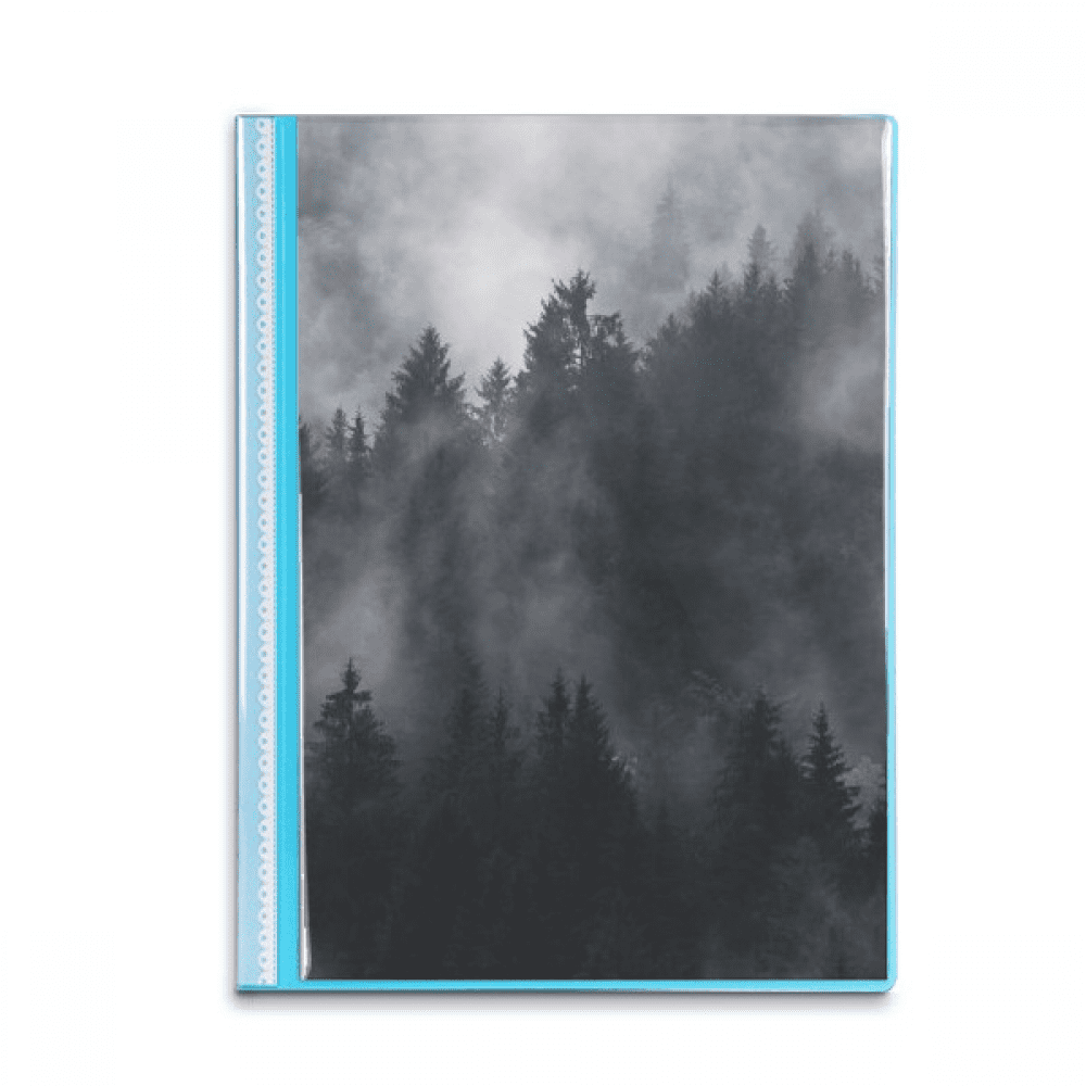 Dark Forest Mountain Fog Mist Book Sheet Protectors Portfolio Binder ...