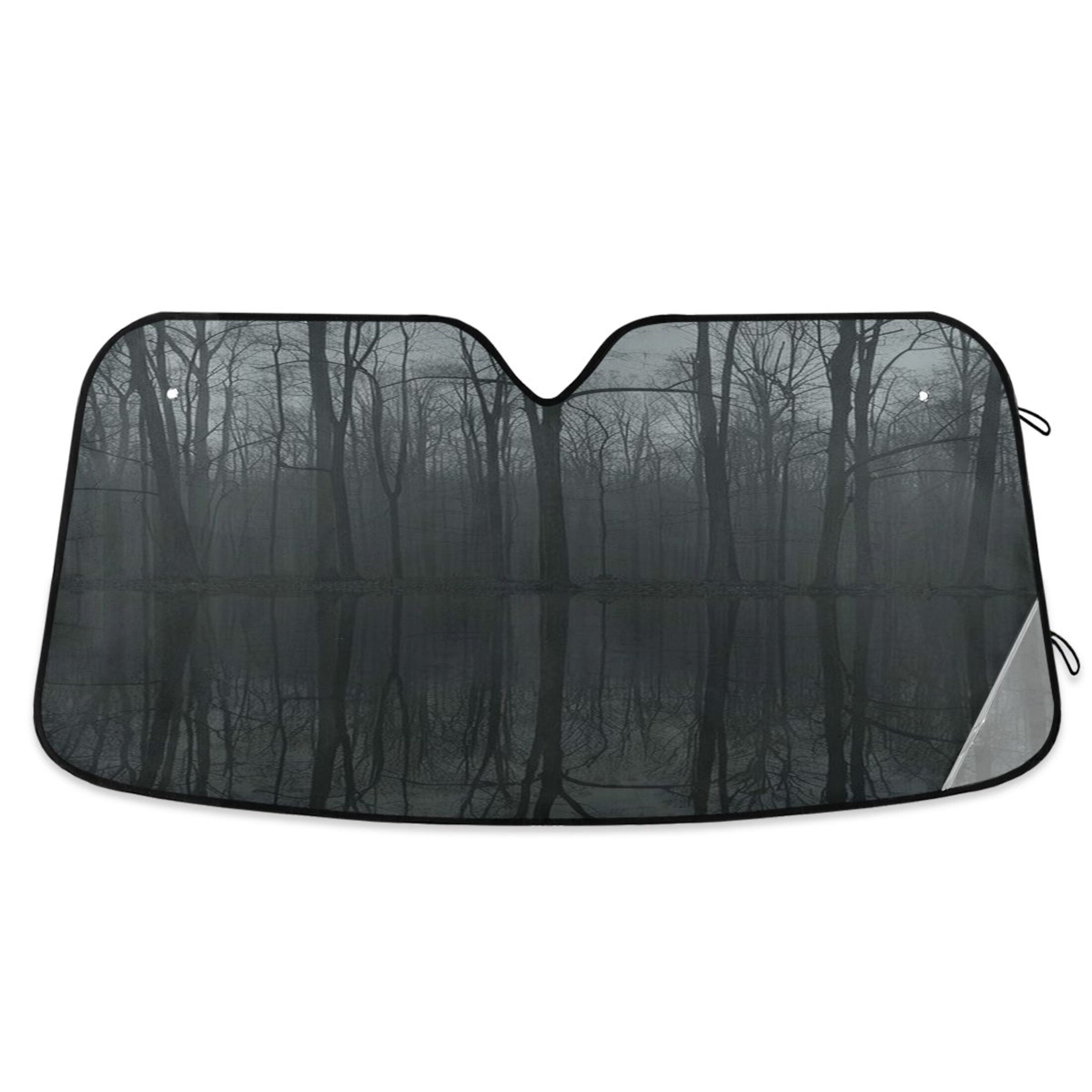 Dark Forest Reflections in Water Car Windshield Sun Shade Foldable Car ...