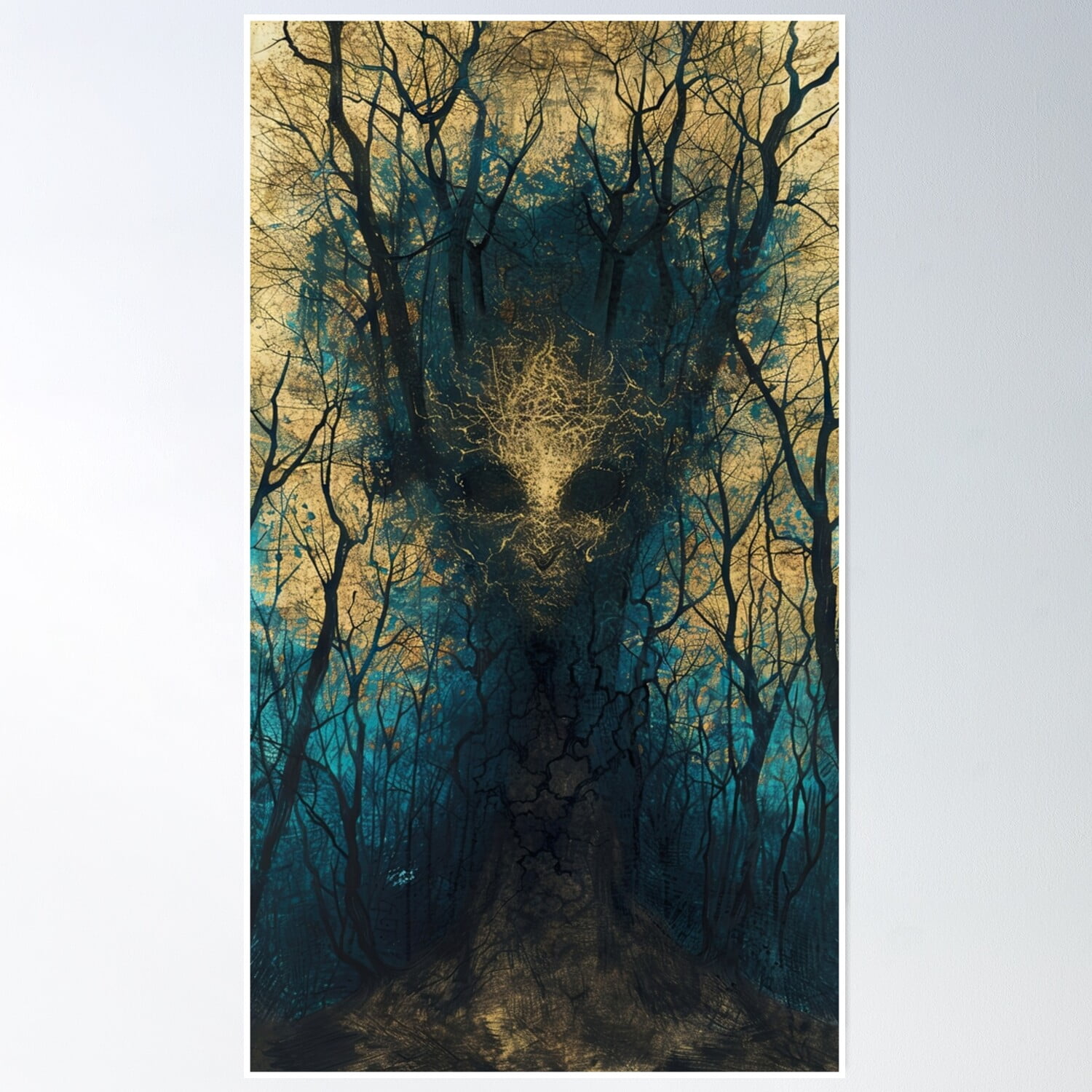 Dark Forest Spirit (Variation) Poster Wall Art, Modern Wall Decor, 8x12 ...