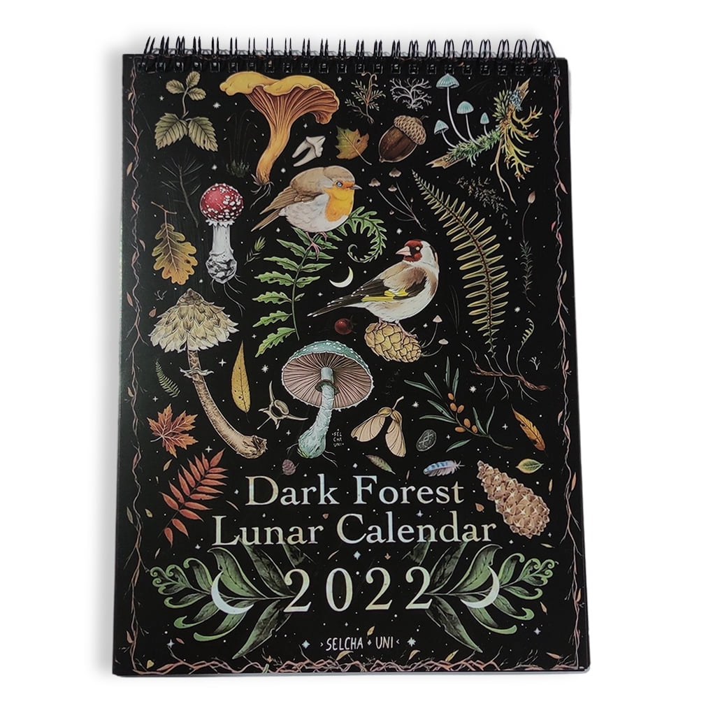 Dark Forest Wall Calendars 2022 Star Moon Animal Planning Pad Date Book ...