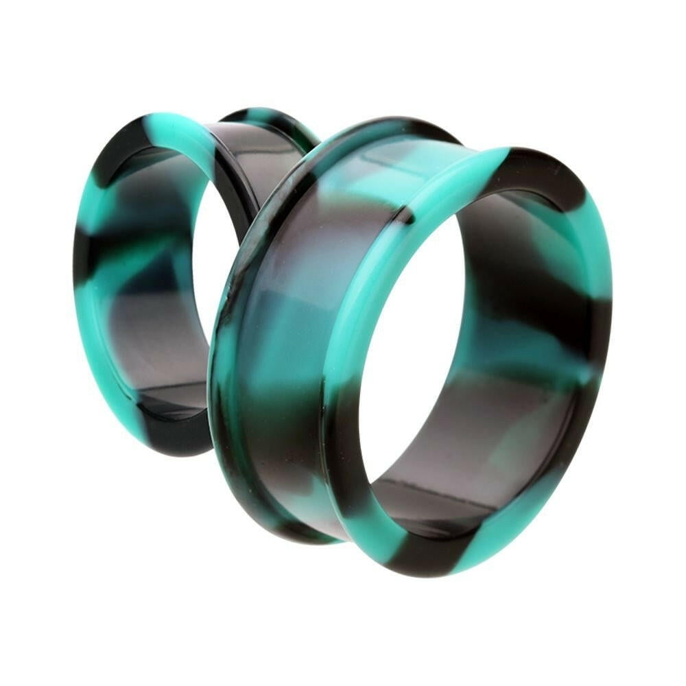 Dark Galaxy Supersize Flexible Silicone Double Flared Ear Gauge Tunnel ...