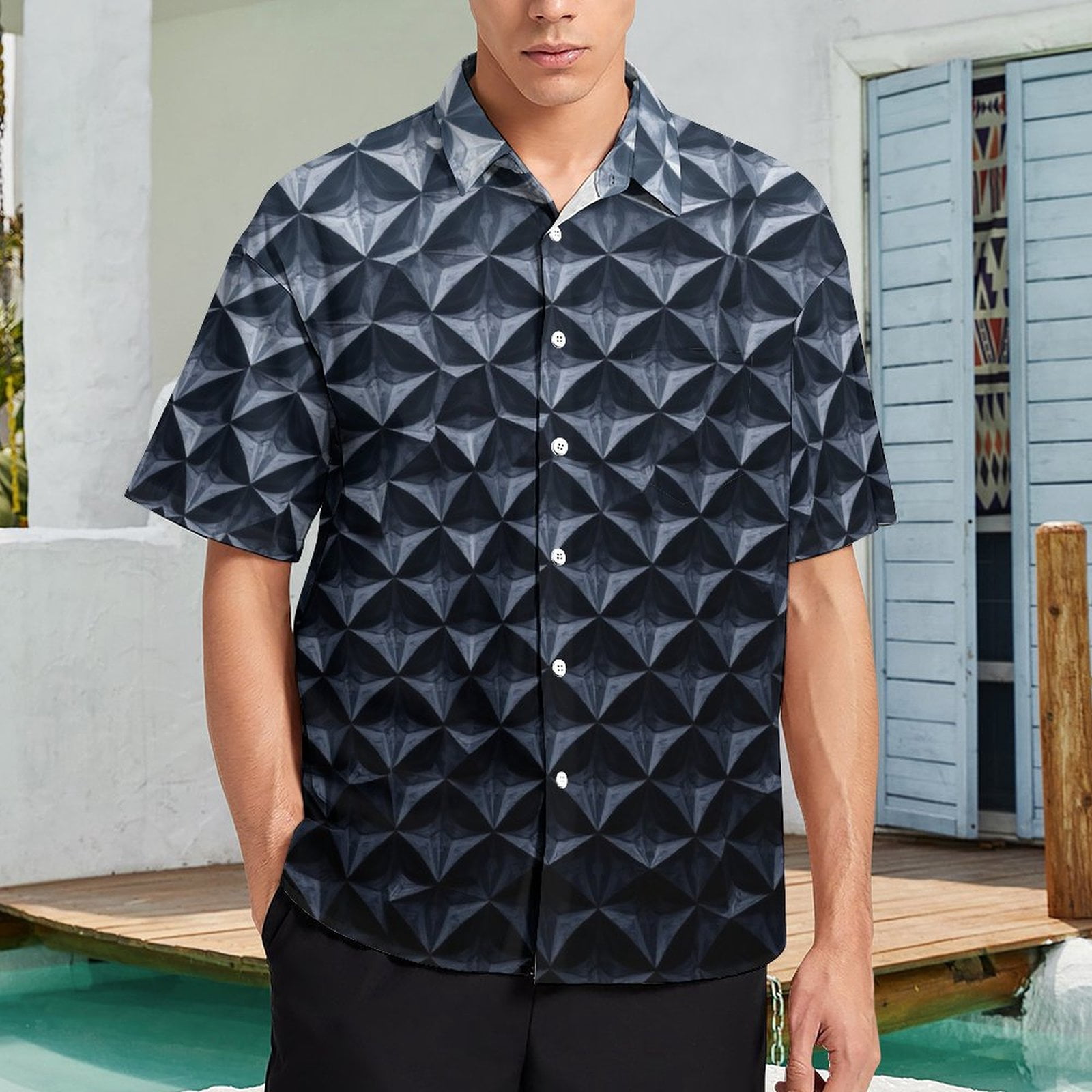 Dark Geometric Textured Background Pattern Male Retro Print Casual ...